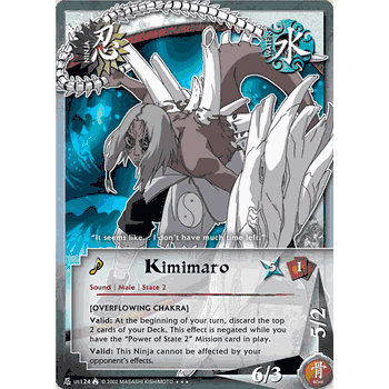 N-US124 Kimimaro Gold Foil Super Rare Naruto Card