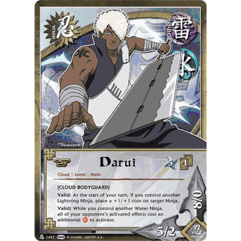 N1457 DARUI [CLOUD BODYGUARD] Rare Naruto Kage Summit Card