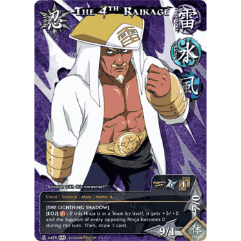 N1459 THE 4TH RAIKAGE [THE LIGHTNING SHADOW] Super Rare Naruto Kage ...