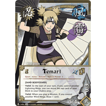 N1484 TEMARI [SAND BODYGUARD] Starter Uncommon Naruto Kage Summit Card