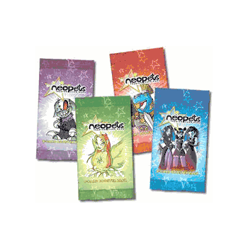 Neopets TCG Base Set 1 Booster Pack containing 8 Neopet Cards and 1 ...