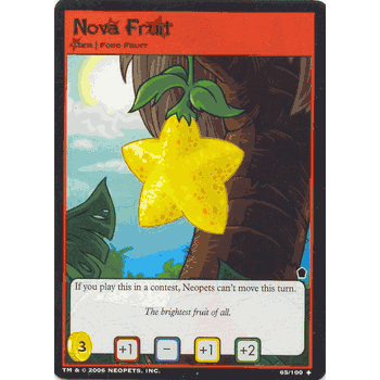 NOVA FRUIT Neopets TCG The Haunted Woods Uncommon Card # 65