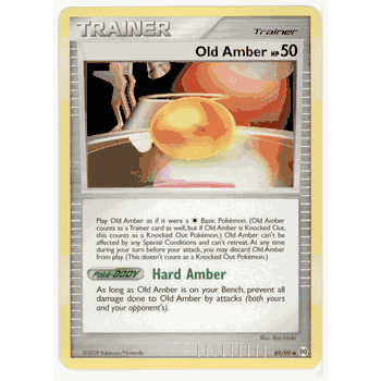 OLD AMBER HP50 Uncommon Pokemon Arceus Card # 89