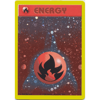 Pokemon Holofoil Fire Energy Card