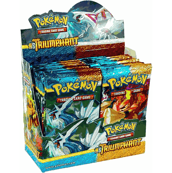Pokemon HS TRIUMPHANT Booster Box containing 36 Pokemon Packs
