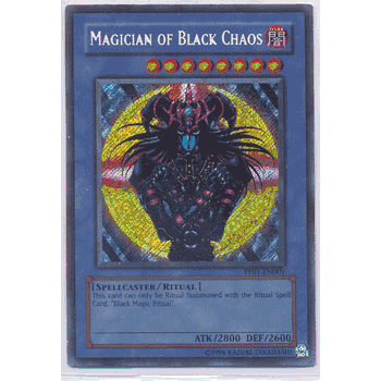 PP01 - 001 Yu-Gi-Oh Secret Rare Holofoil Card Magician of Black Chaos