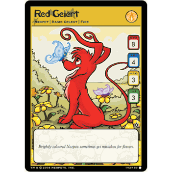 RED GELERT Neopets TCG Hannah and the Ice Caves Common Card # 103