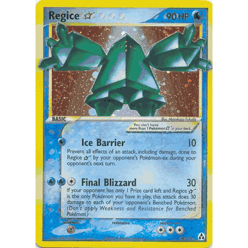 REGICE [STAR] Rare Holofoil Star Pokemon TCG Legend Maker Card # 90