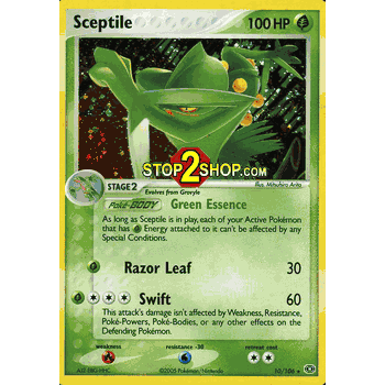 SCEPTILE Pokemon Emerald Single Holofoil Rare Card # 10