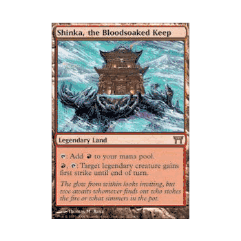 Shinka, the Bloodsoaked Keep MTG Champions of Kamigawa Rare Card