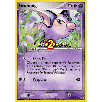 SNAP TAIL GRUMPIG Pokemon Emerald Single Uncommon Card # 30