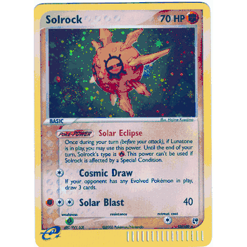 SOLROCK Rare Holofoil Pokemon Sandstorm Card # 13
