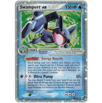 SWAMPERT EX Holofoil Rare Pokemon EX Crystal Guardians Card # 98