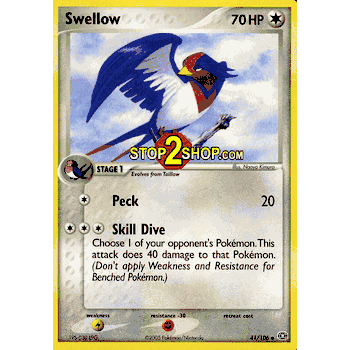 SWELLOW Pokemon Emerald Single Uncommon Card # 41