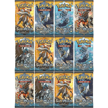 (TWELVE) Pokemon (SM01) SUN & MOON BASE SET BOOSTER PACKS containing 10 ...