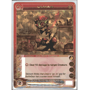 ULMAR Chaotic SR Foil Card & Code RANDOM STATS Dawn of Perim