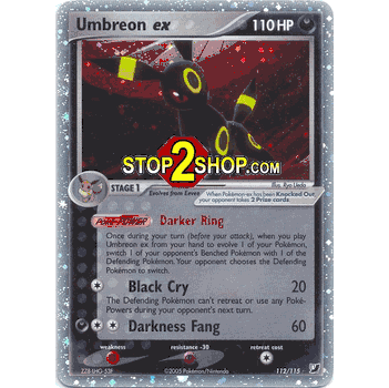 UMBREON EX Unseen Forces Holofoil EX Rare Card # 112