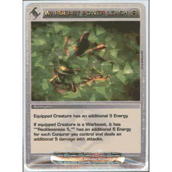 WARBEAST POWER LEASH Chaotic SR Foil Card & Code RANDOM STATS
