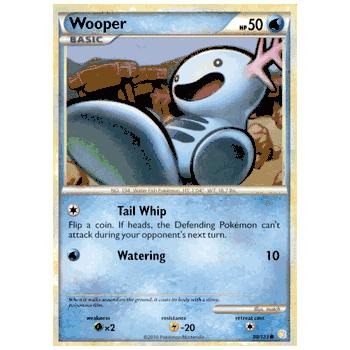 WOOPER HeartGold SoulSilver HGSS Common Pokemon Card # 88/123