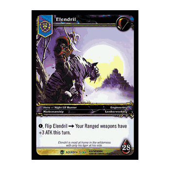 World of Warcraft TCG Heroes of Azeroth Card # 3 Elendril Uncommon Card