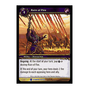 World of Warcraft Trading Card Game Heroes of Azeroth Card # 129 Rain ...