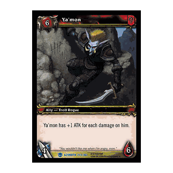 WOW TCG Heroes of Azeroth Card # 273 Ya'mon Rare Card