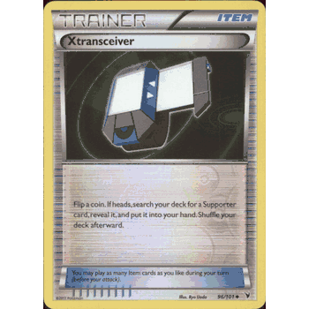 XTRANSCEIVER PARALLEL (REVERSE) FOIL Pokemon BW3 Black & White Noble ...