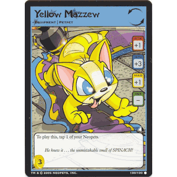 YELLOW MAZZEW Neopets TCG The Lost Desert Common Card # 100