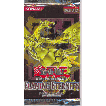 Yugioh Flaming Eternity Unlimited Edition Booster Pack containing 9 Yugioh Cards