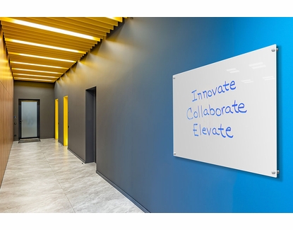 1/4" Glass Dry Erase Board, Standoff Mount, Nonmagnetic