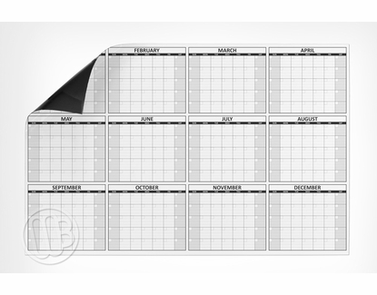 12 Month Roll Up Calendar Magnet Sheet | OptiMA