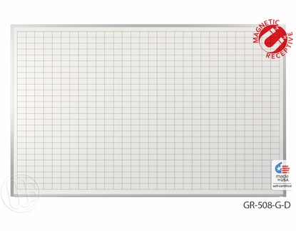 Magnetic Dry Erase Grid Board - 5' x 8' | Signature Series