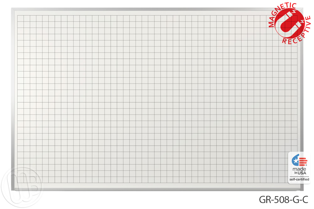 Magnetic Dry Erase Grid Board - 5' x 8' | Signature Series