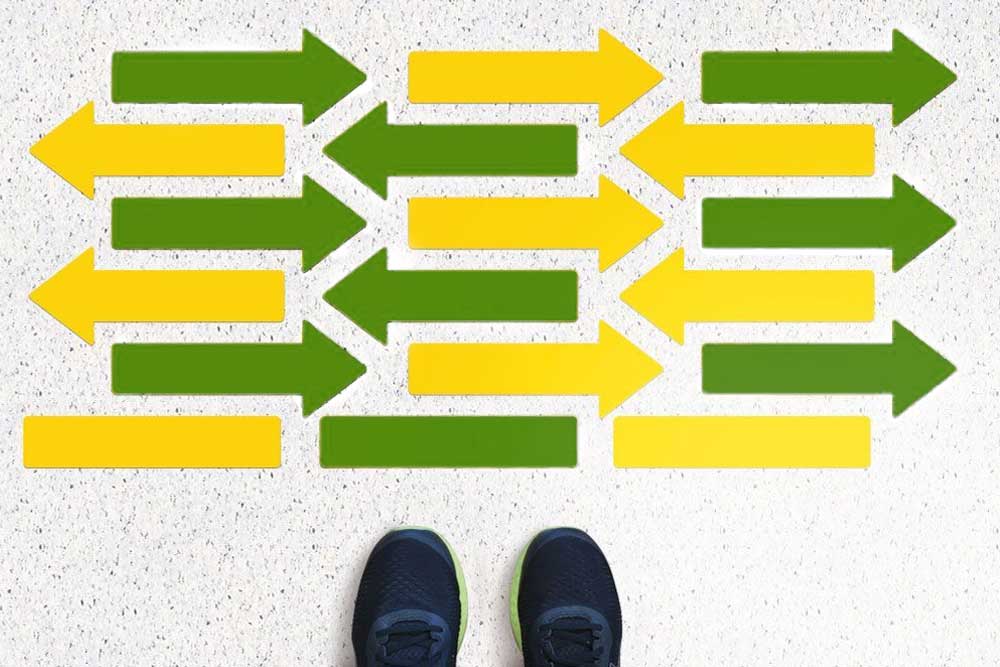 Optima® Wayfinding Floor Arrows (Set of 15)