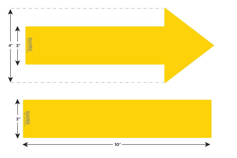 Optima® Wayfinding Floor Arrows (Set of 15)