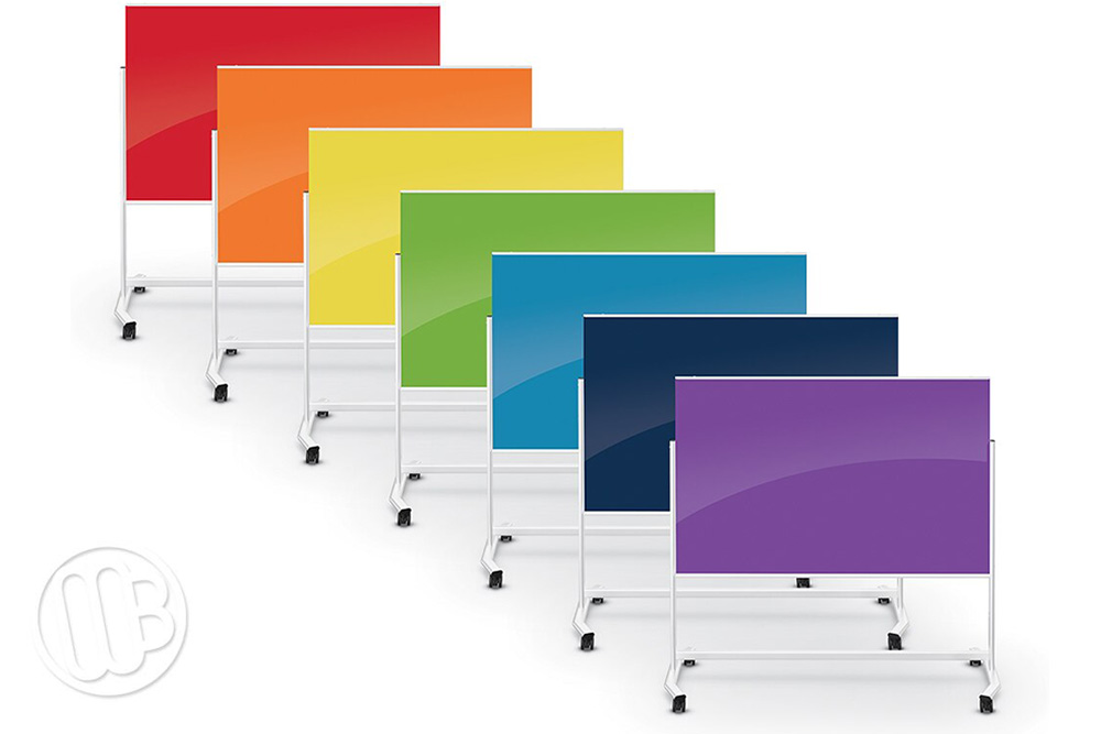 Colored Portable Magnetic Glass Board