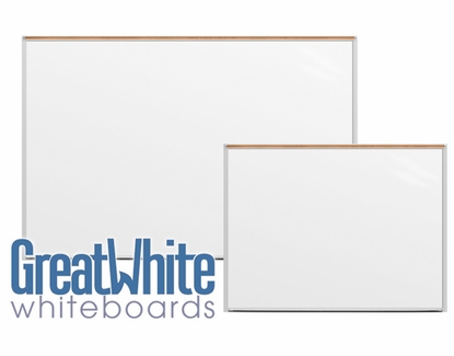 Magnetic Whiteboard with Map Rail