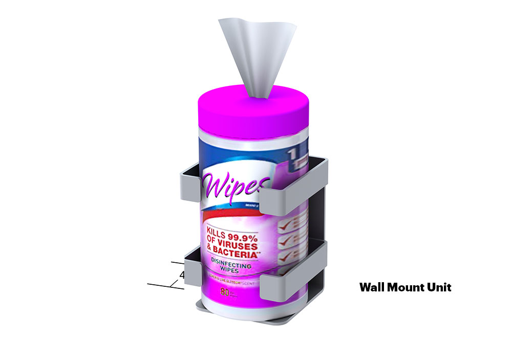 Hand Sanitizer Wipes Dispenser Stand, Square Base