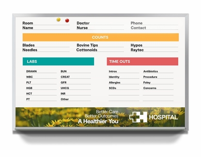 Custom Printed Hospital Dry Erase Boards | Healthcare Whiteboards