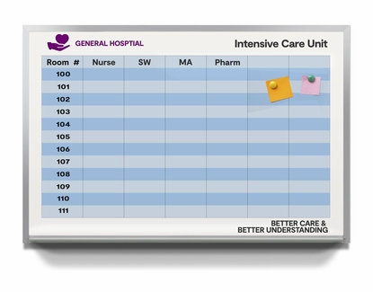 Custom Printed Hospital Dry Erase Boards | Healthcare Whiteboards