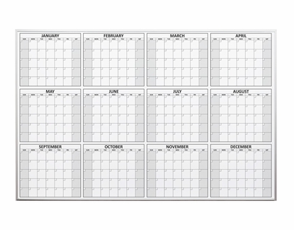 12 Month Dry Erase Planning Calendar | Yearly Whiteboard