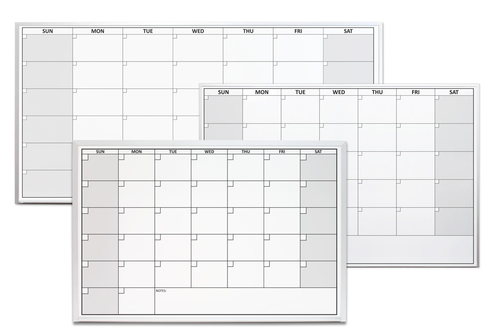 One Month Dry Erase Calendars Magnetic
