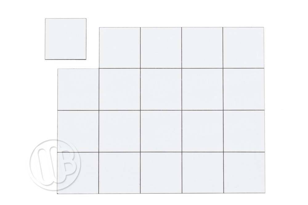 Magnetic Shapes 3/4" Squares White
