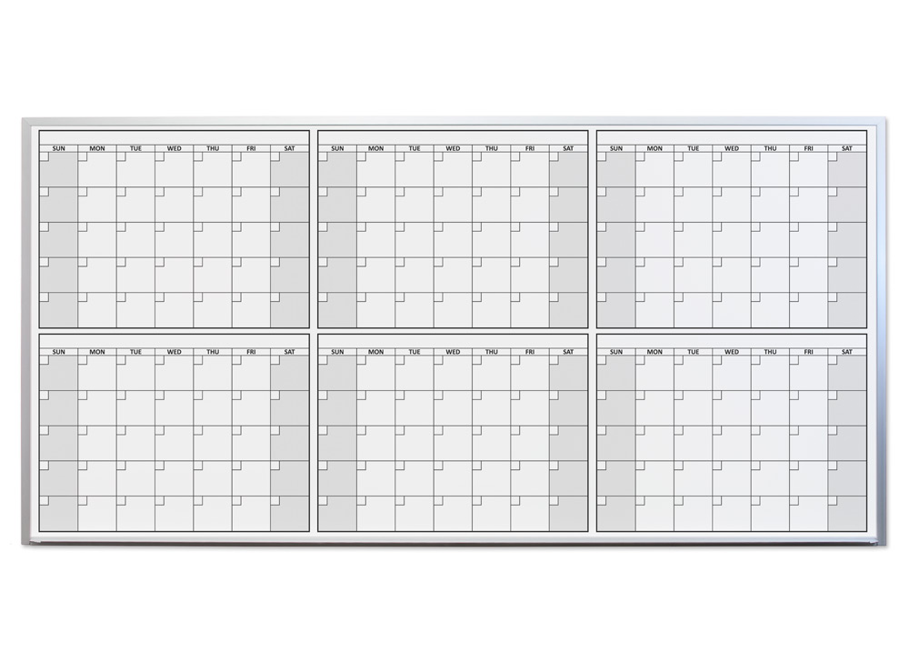 Magnetic Six Month or Half Year Dry Erase Calendar