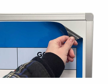 Mobile Multiboard Dry Erase Station With Printed Magnets