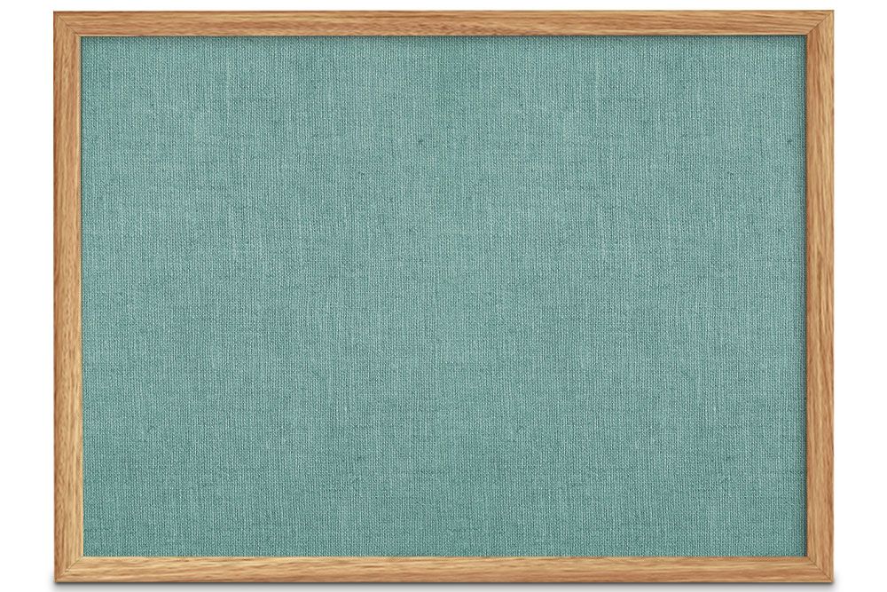 Oak Framed Burlap Weave Vinyl Tackboard