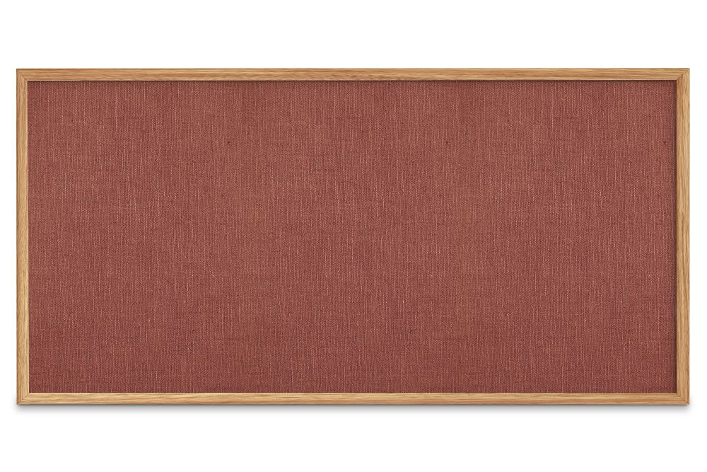 Oak Framed Burlap Weave Vinyl Tackboard