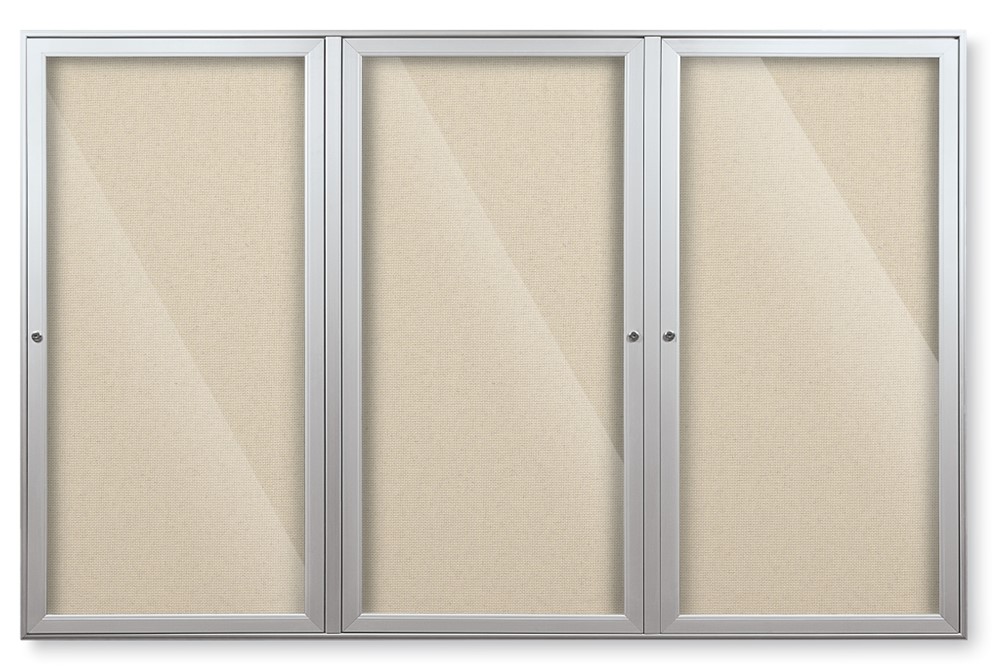 Outdoor Fabric Covered Enclosed Bulletin Boards