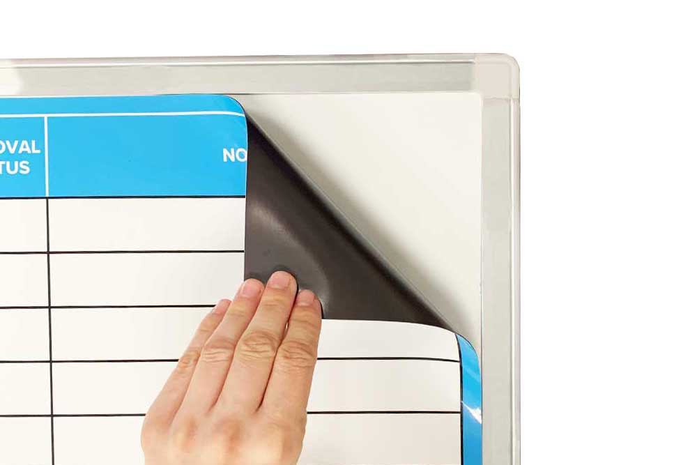 Portable Whiteboard with Custom Printed Dry Erase Magnets