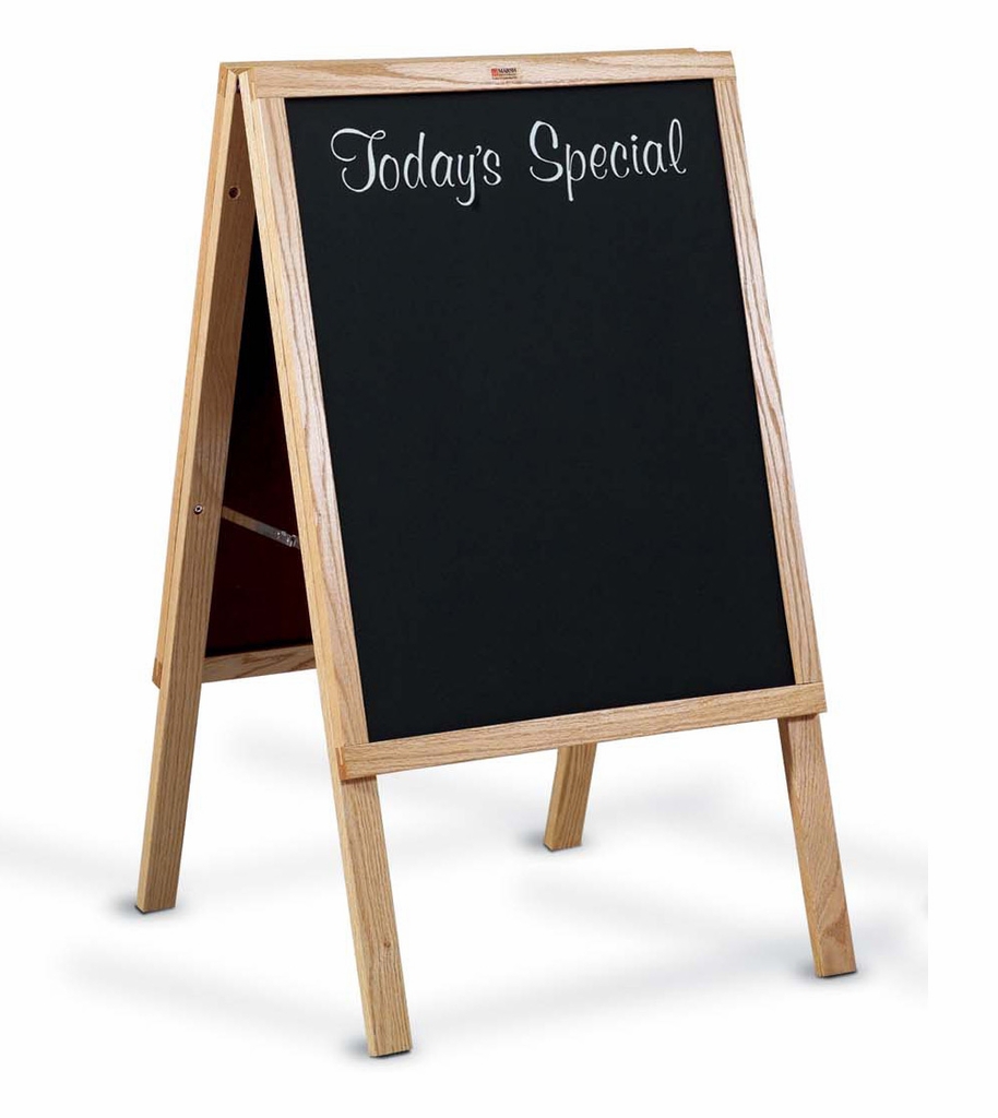 Restaurant Menu Easel Oak Frame Printed